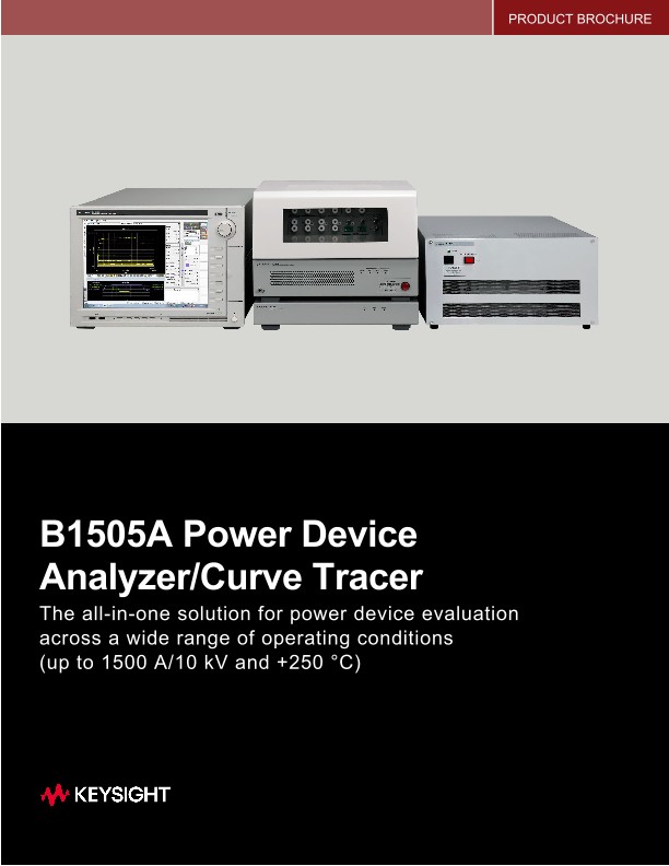 B1505A Power Device Analyzer/Curve Tracer PDF Asset Page | Keysight